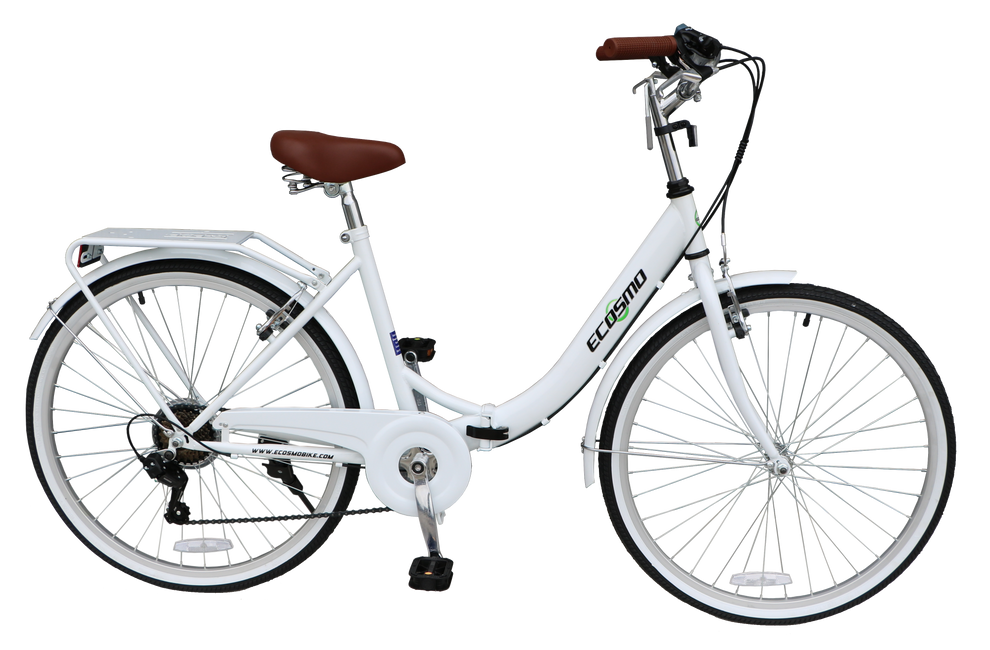 Ecosmo Folding Ladies Bike with Basket – Stylish & Practical